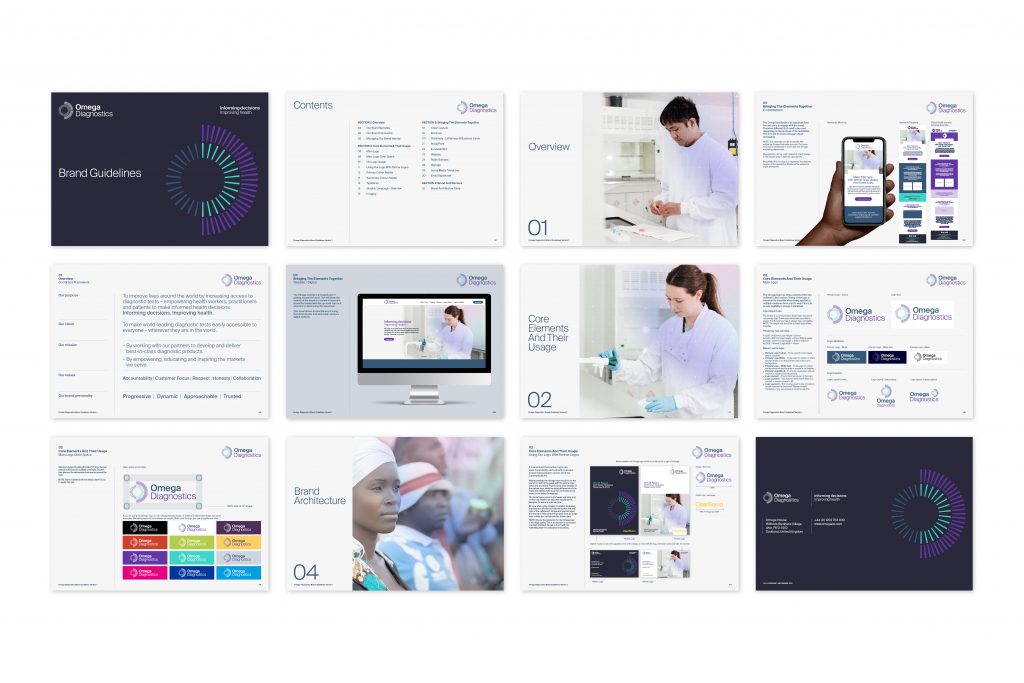 ClearBrand | Healthcare organisation rebrand for Omega Diagnostics